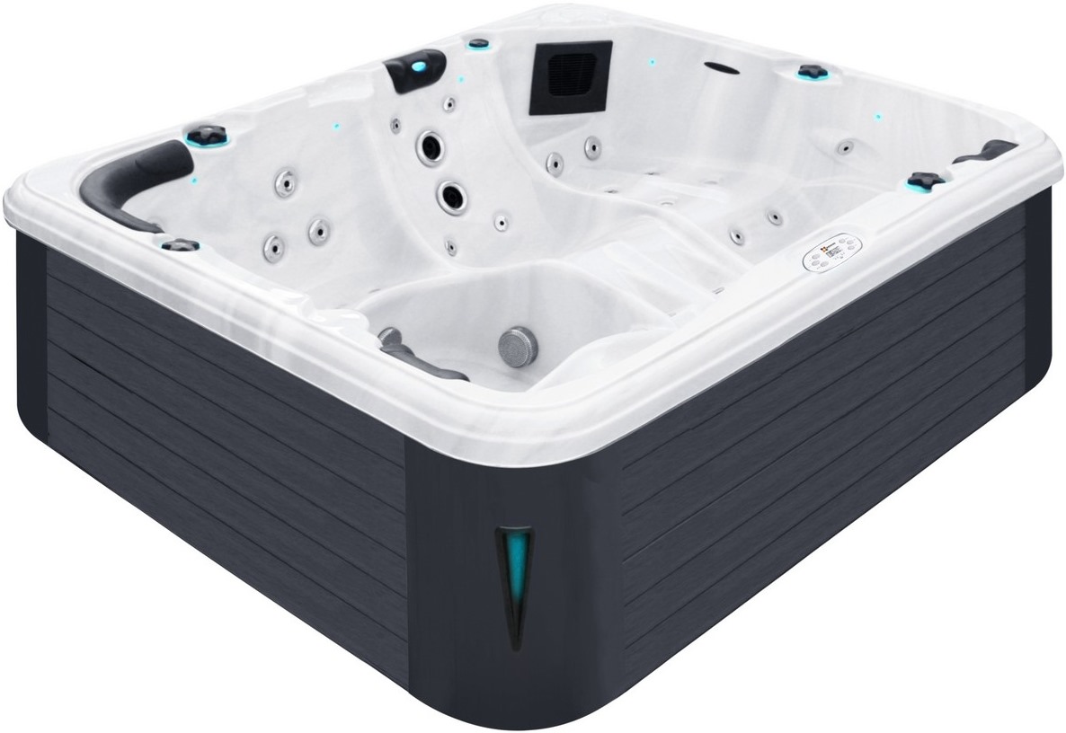 Jacuzzi z hydromasażem Passion Spas Repose (254х204х85 cm), srebrno ...